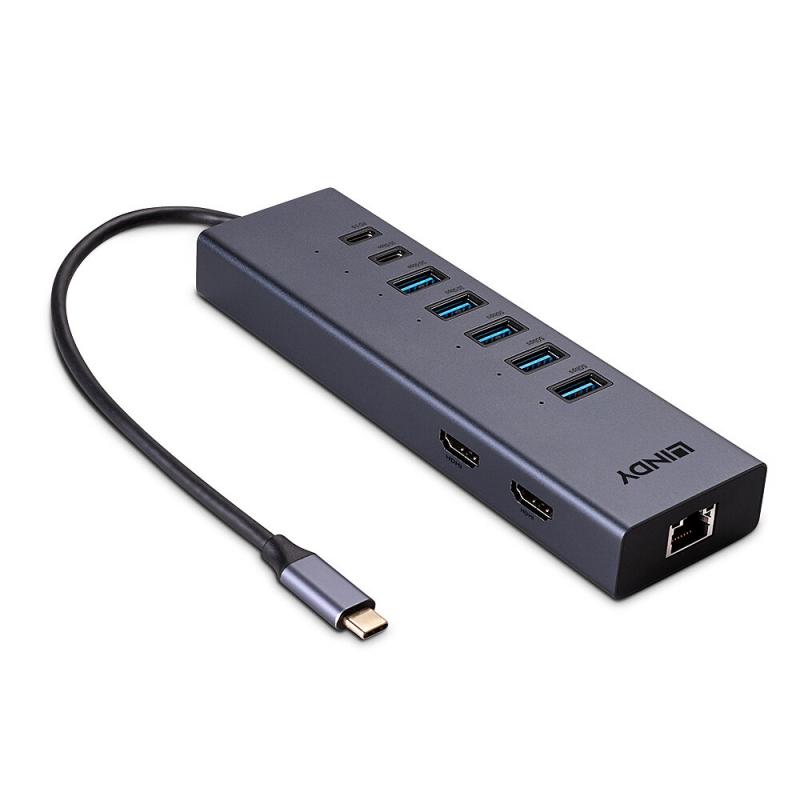 LINDY DST-Mini Duo, USB C Laptop Mini Dock 2x 4K HDMI | Bora Computer